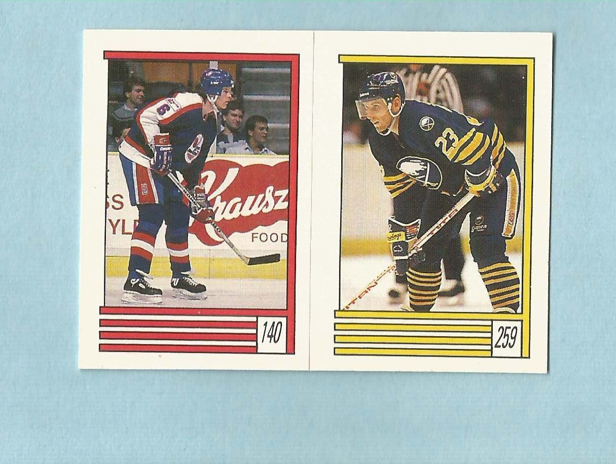 1989-90 OPC Hockey Sticker Jim Kyte #140 Winnipeg Jets Ray Sheppard ...