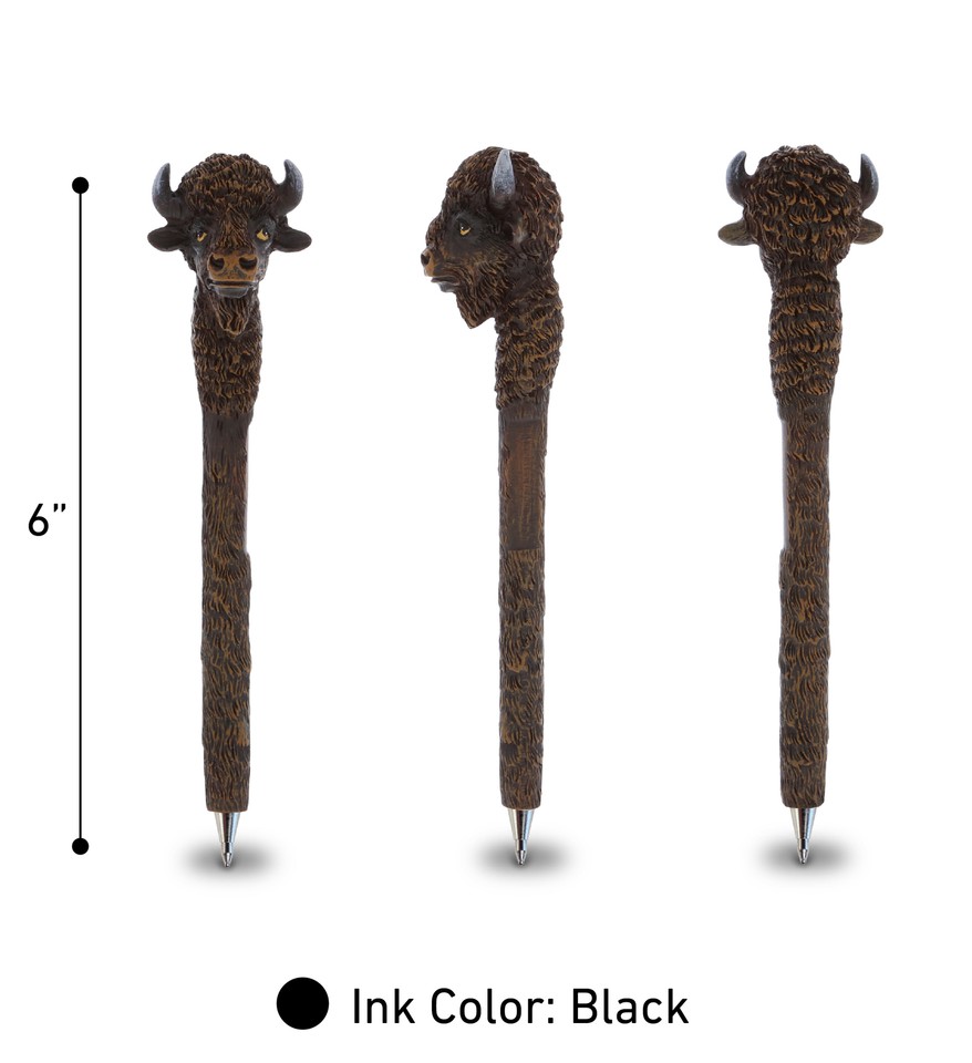 Planet Pens Brown Bison Novelty Pen - Office Supplies Ballpoint Pen ...