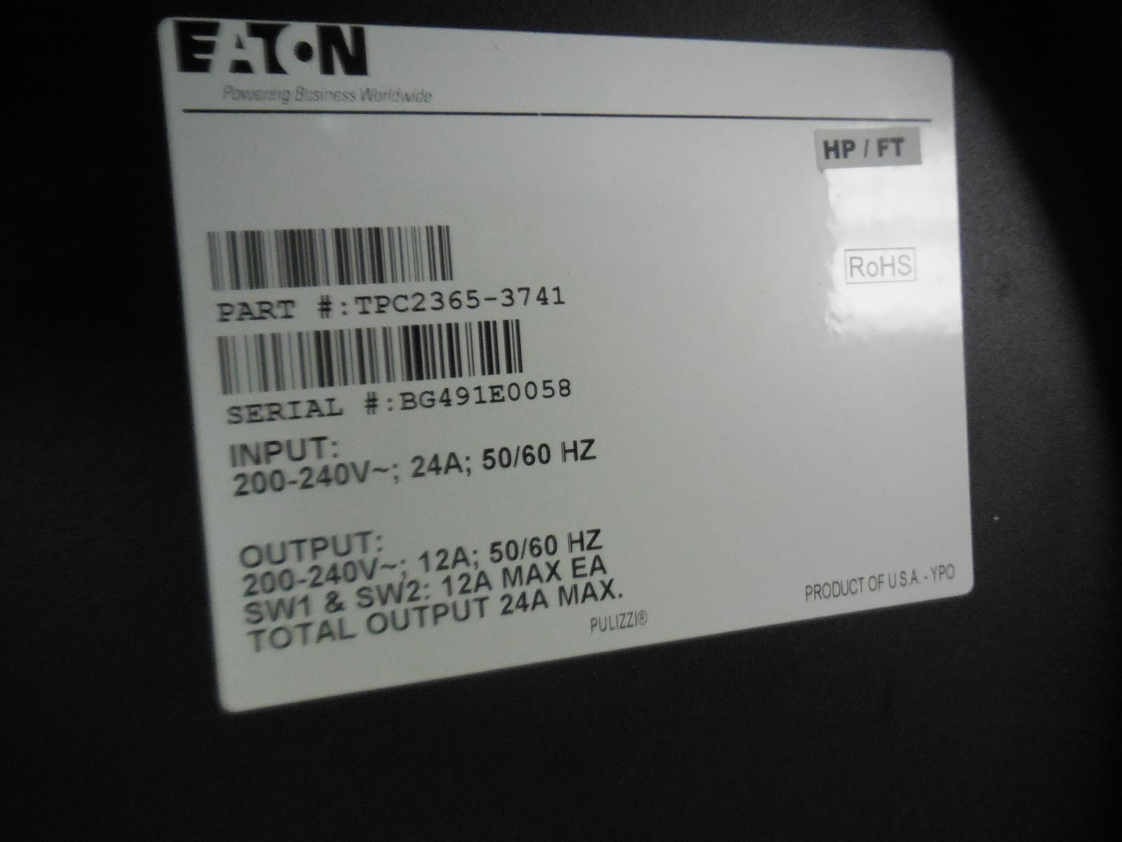 Eaton TPC2365-3741 Transfer Switch for sale online | eBay
