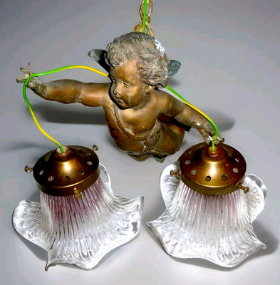 Chandeliers, Fixtures, Sconces - Cherub Angel Chandelier Ceiling Light