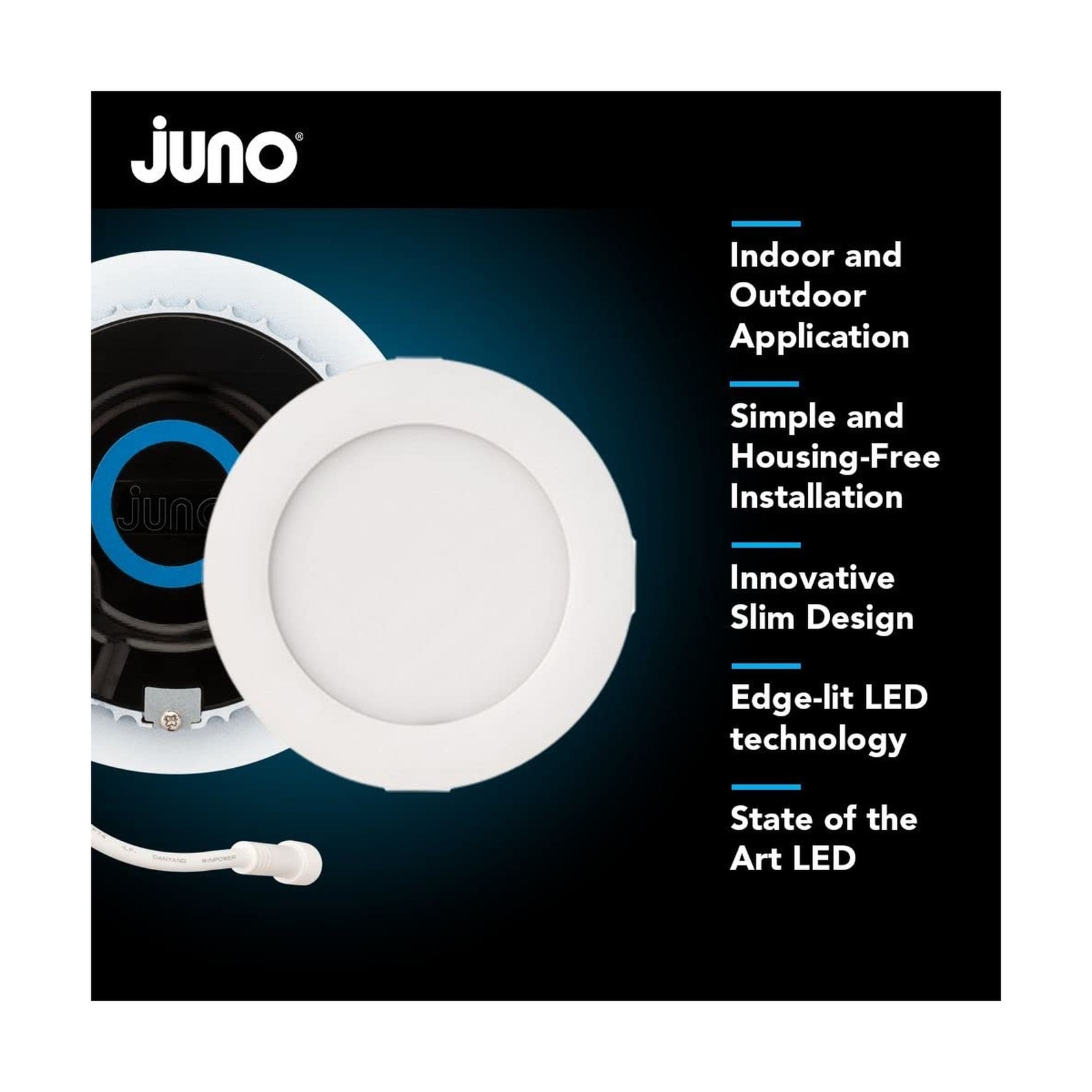 Juno WF4C RD TUWH MW M6 Wafer LED Tunable Smart Downlight, 4-Inch ...