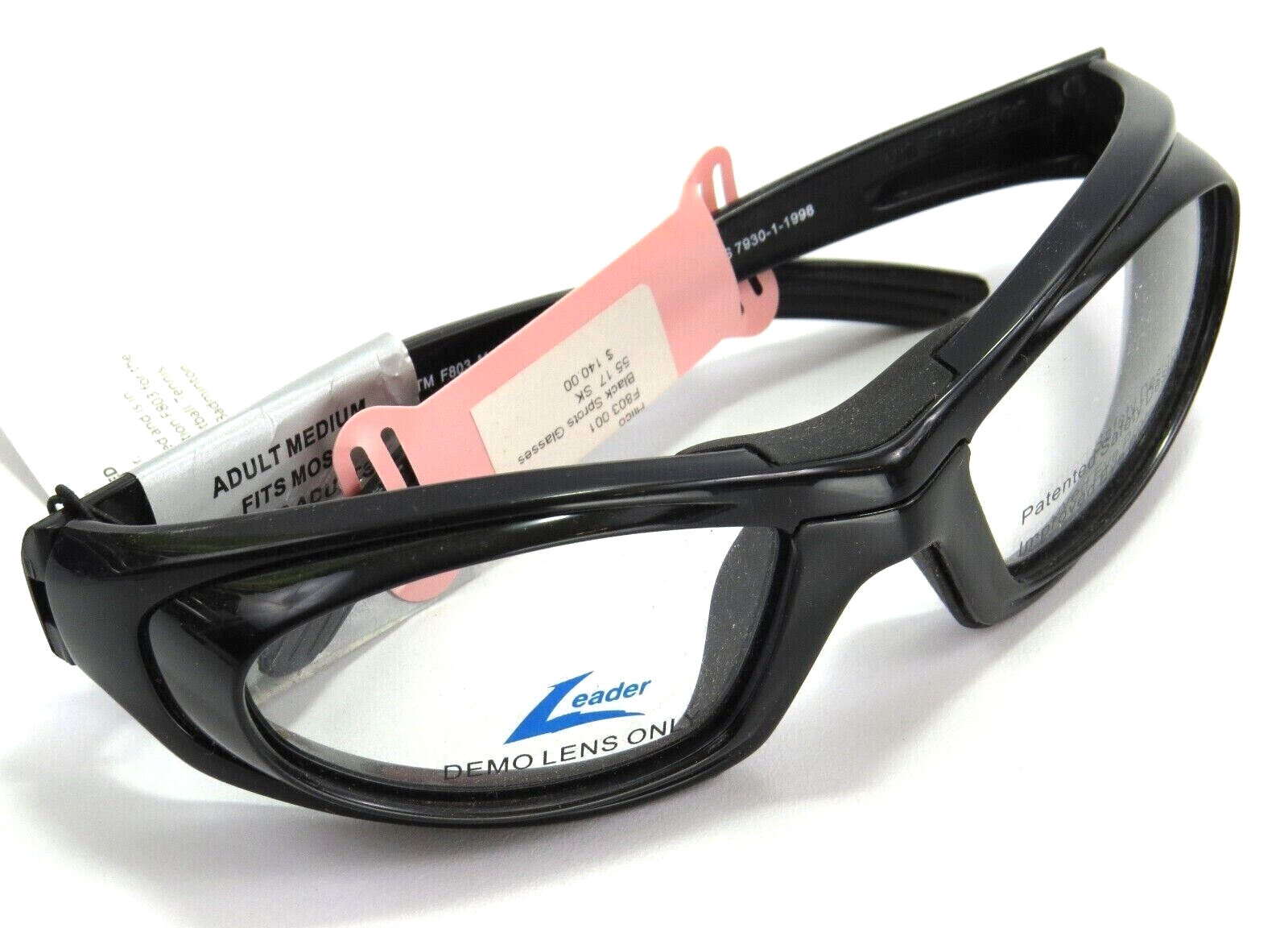 Sports Glasses Frames, Hilco Leader F803 001, Black 55-17 SK MED Adult ...