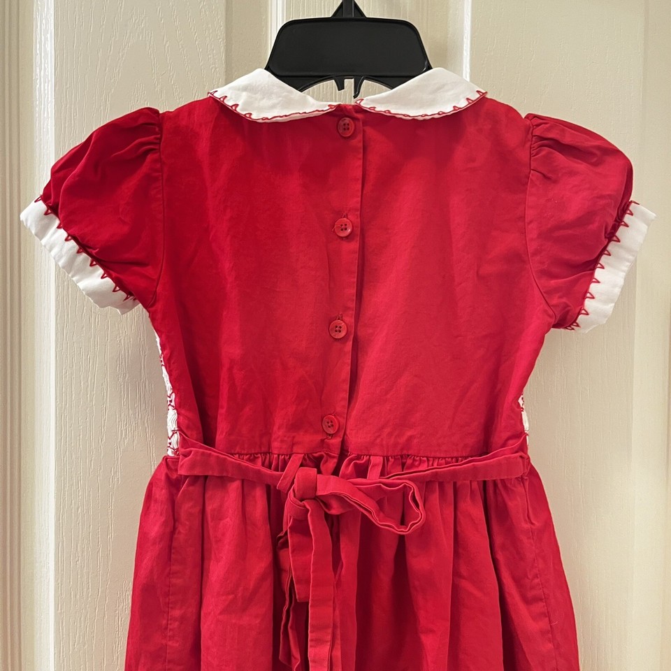 The Heritage Collection by Rachel Riley Red Classic Smocked Dress Girls ...