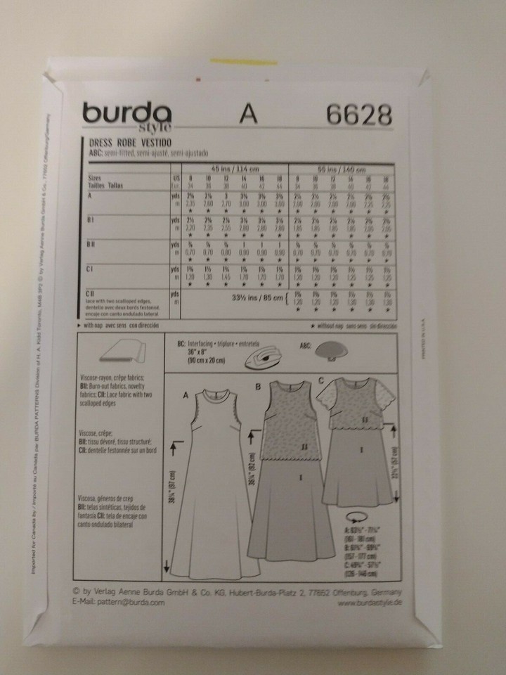 New Assorted Sewing Patterns Burda Range 6614 - 6781 | eBay UK