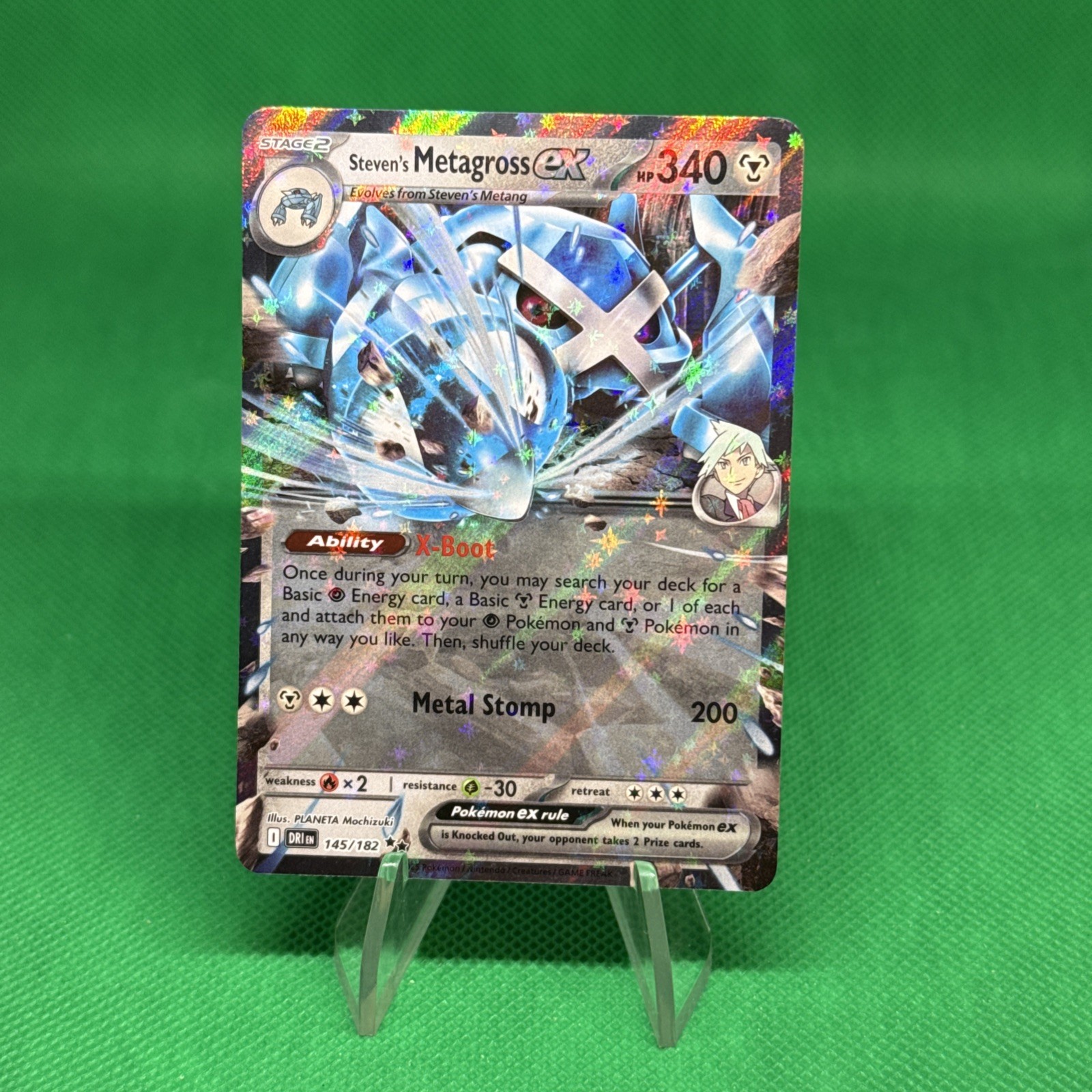 Pokemon TCG 2025 Steven's Metagross ex 145/182 Sv10: Destined Rivals ...