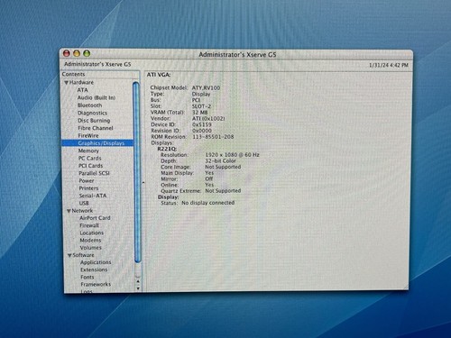 Apple Xserve G5 A1068 PowerPC 970fx (PCI-X) 2.0GHz - 8GB RAM - 2TB - 10.4.11 | eBay