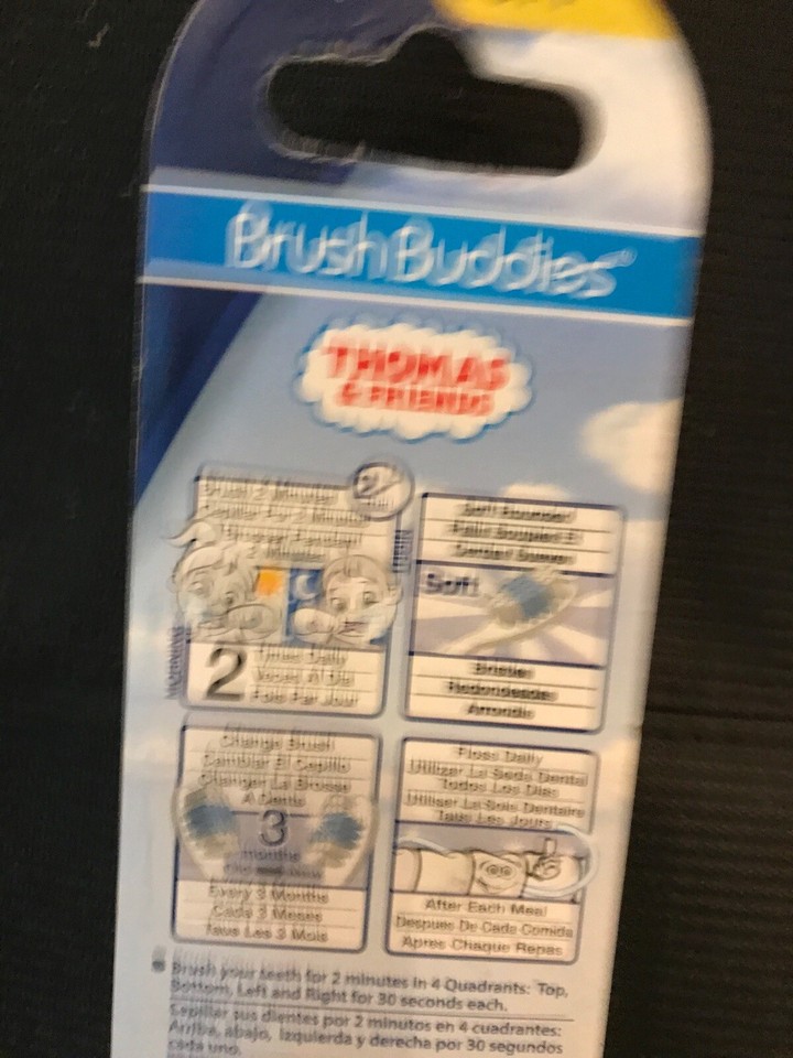 THOMAS THE TRAIN 2pk BRUSH BUDDIES TOOTHBRUSHES RED & BLUE New/Sealed ...