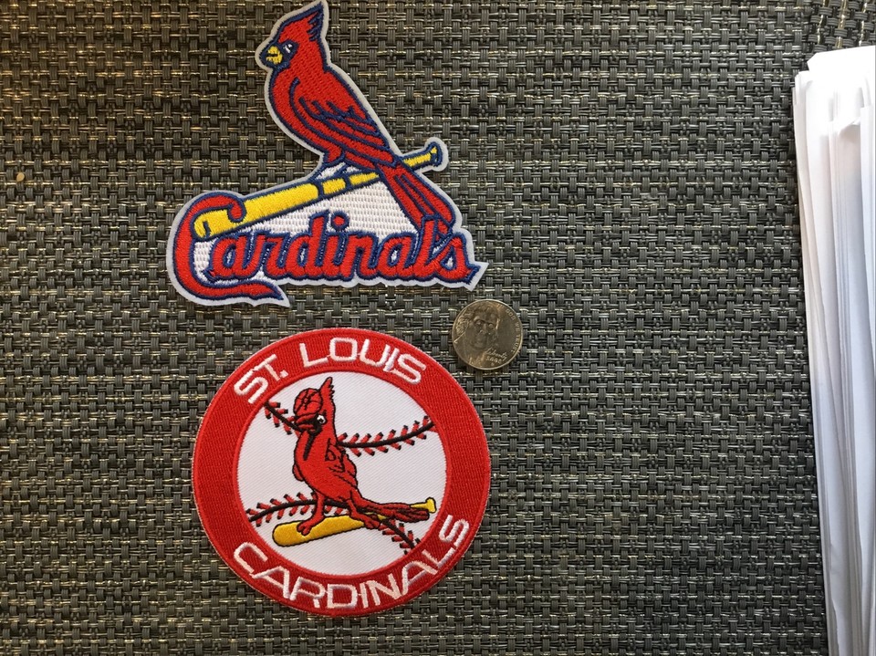(2) St Louis Cardinals BASEBALL CLUB Embroidered Iron On Patches Patch ...