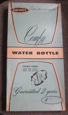 Vintage Davol Comfy 2 Quart Rubber Water Bottle No. 10 w Original Box ...