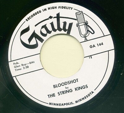 45Re THE STRING KINGS "Bloodshot / The Bash" Crude Rocker / Instro ...