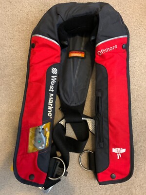 WEST MARINE Offshore Inflatable Life Jacket | eBay