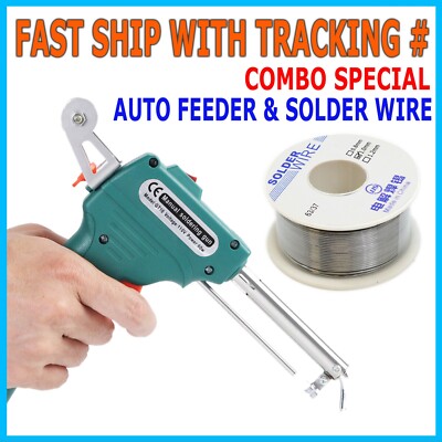 60W Electric Auto Soldering Iron Gun Kit Hand-Held Tweezers Wire ...