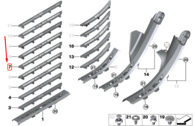 BMW X5 G05 FRONT DOOR M TRIM SILL PLATE INSERT 51478069271 8069271 NO🇺🇸 ...
