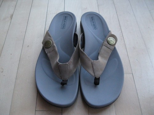 Walk Hero Adjustable Arch Support Comfort Flip Flop Thong Sandals Brown ...