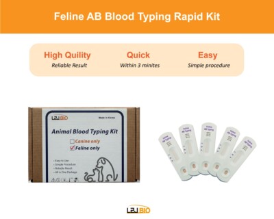 [L2J BIO] Feline AB Blood Typing Rapid Kit, Health Test Kit for Pet ...