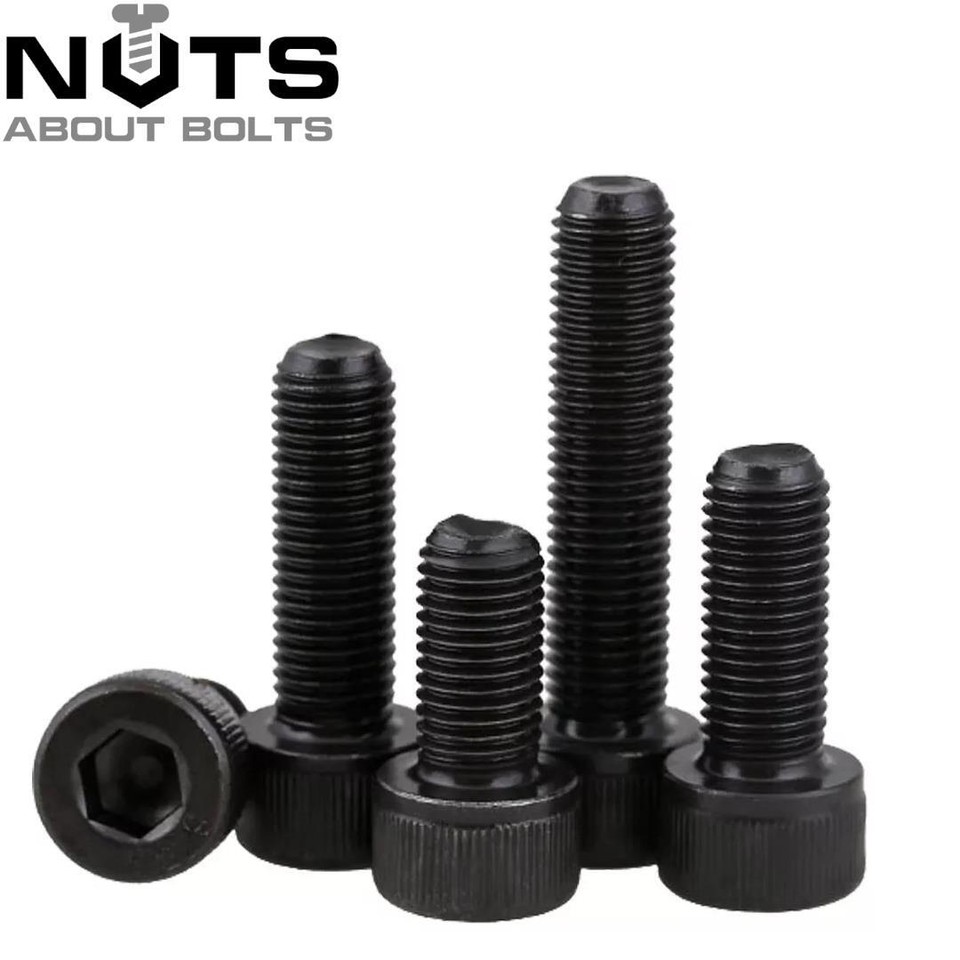M12 - M30 BOX OF CAP HEAD SOCKET SCREWS BLACK ALLEN KEY BOLTS 12.9 HIGH ...