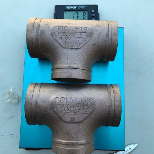 GRUVLOK grooved pipe 4" TEE nsf-61-G Copper *NEW* Fig 619 | eBay
