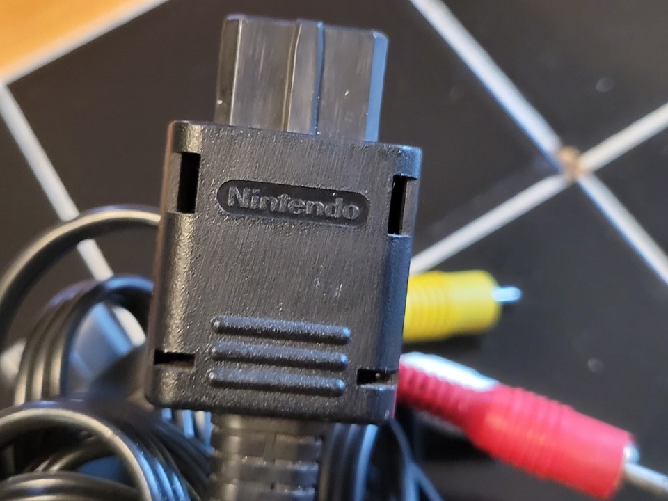 OEM Gamecube AV Cable Black Connector RCA Video Also Works For Snes ...
