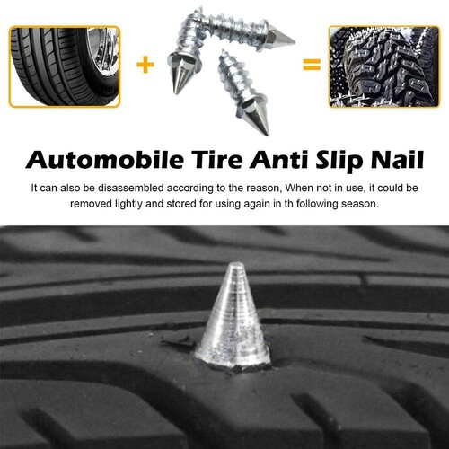 1XCar Ice Stud Tyre Spike Anti Skid Off-Road Screw Anti-Slip Wheel Nail ...