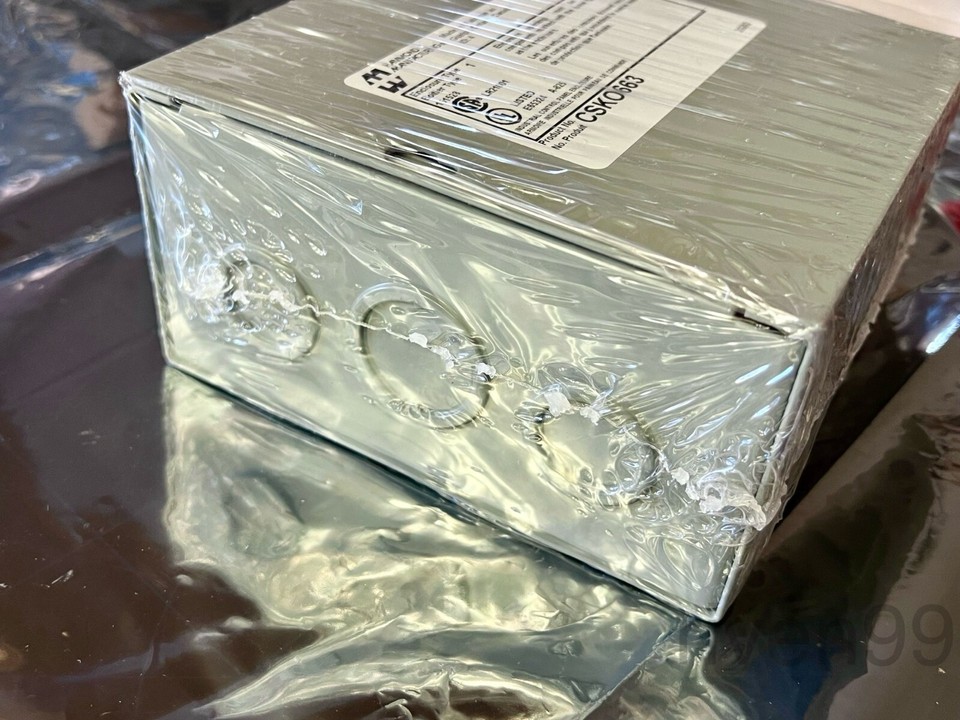 Hammond 6 x 6 x 3" Steel Junction/Pull/Switch Box w/ Knockouts, 16ga ...