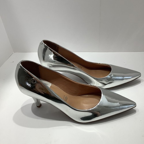 Vizzano Womens Chrome/Silver 3” Pump Pointed Toe Heels Size 8M, (EUR 39 ...
