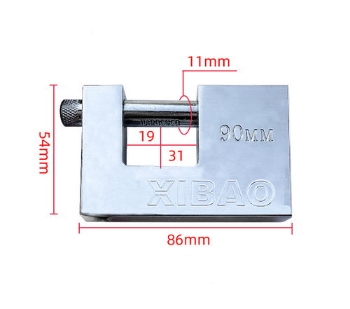 Shackle Shutter Heavy Duty 50/70/90mm Steel Container Padlock 4 Keys ...