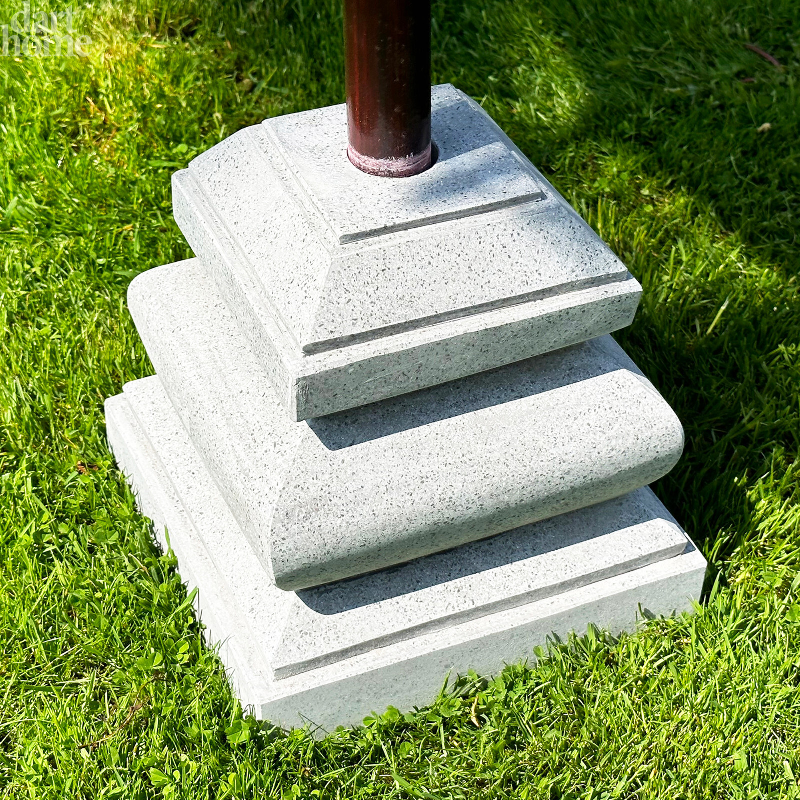 Grey Terrazzo Bali Parasol Base 18kg Heavy Granite Marble Garden ...