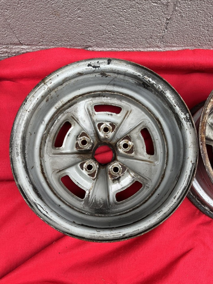 (2) Pontiac Rally II Wheels 15x7 HM Code | Firebird Grand Prix Lemans ...