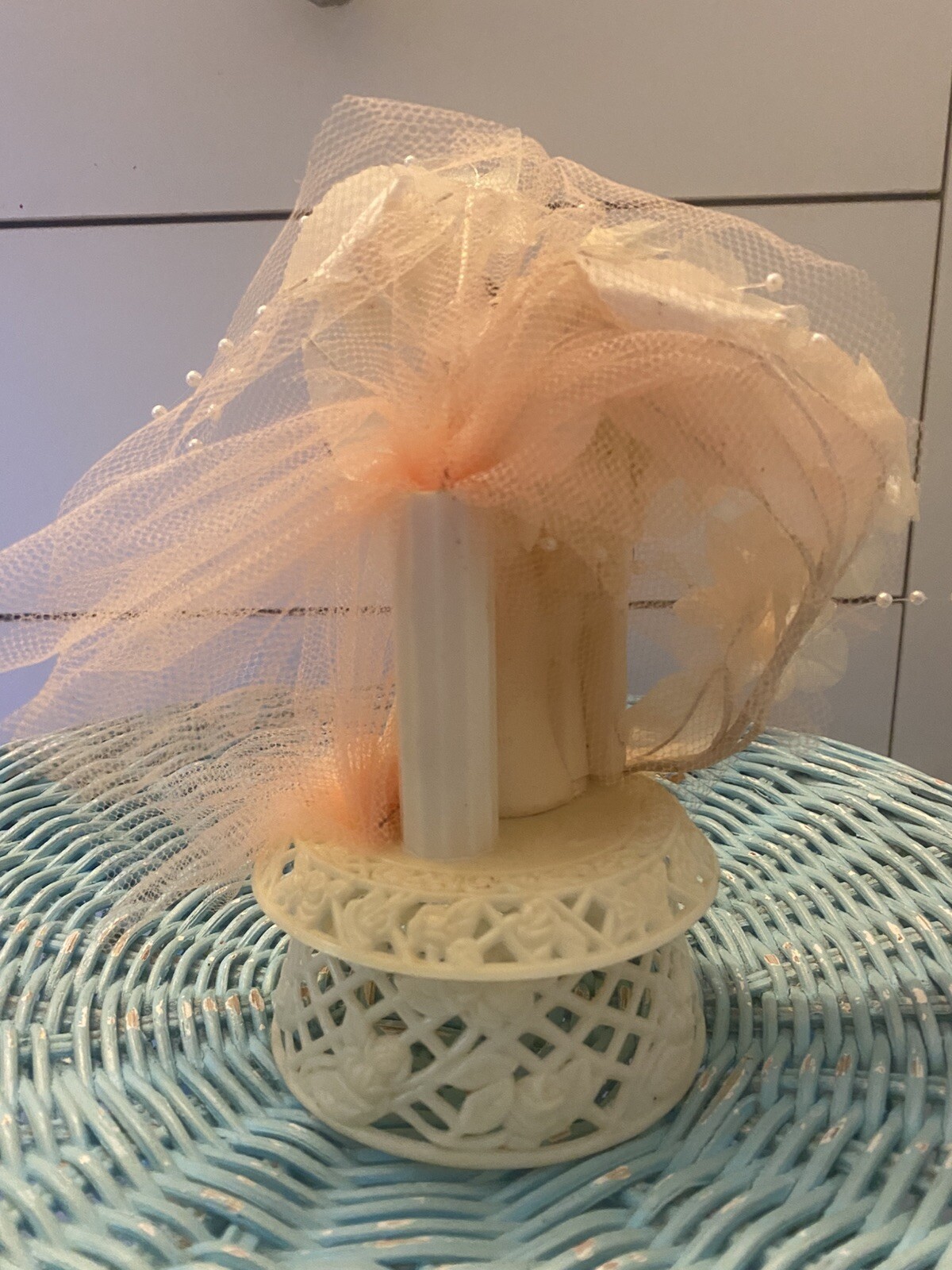 VTG Bakery Crafts Wedding Bride & Groom Plastic Cake Topper Brown Hair ...