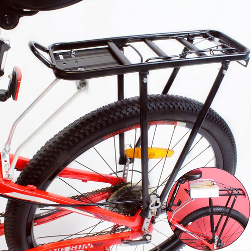 Rear Bike Rack with Luggage Clip, Bike Rear Rack for Disc Brake/Non ...
