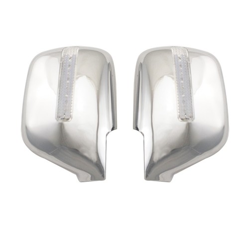 Side Door Mirror Covers With Light For Toyota Land Cruiser LC80 FJ80 80 ...