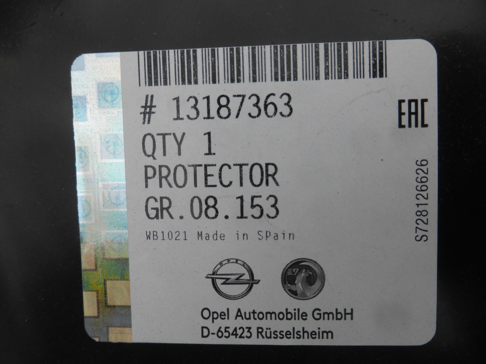 VAUXHALL CORSA D 2006-2011 RH REAR WHEEL ARCH LINER SPLASH GUARD ...