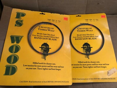2 NEW PS WOOD TIMBER WOLF BAND SAW BLADE SIZE 101" L 1/8" W 14 TPI .025 ...
