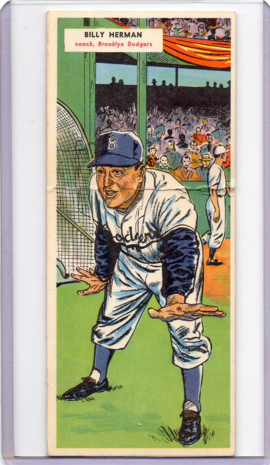 1955 Topps Double Header Billy Herman / Amoros, # 53/54, Near Mint+ ...