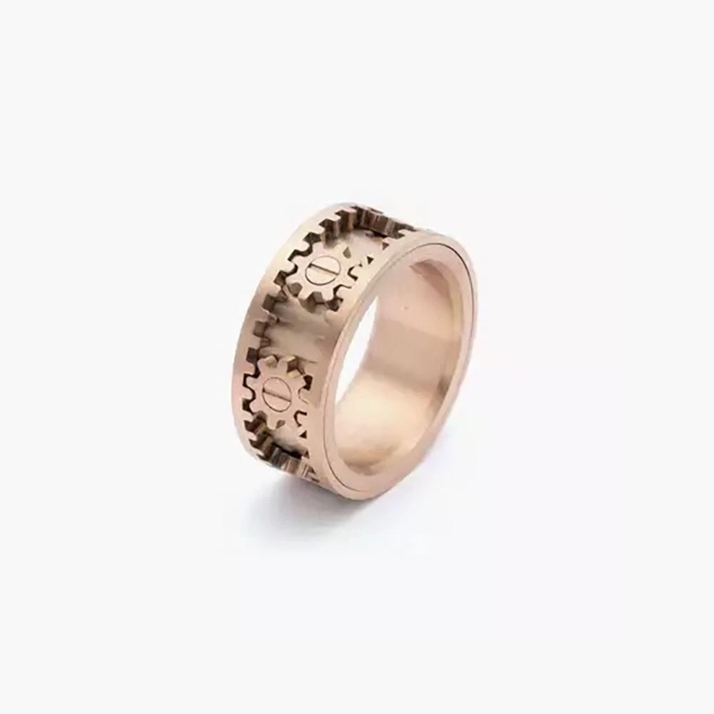 Anillos De Boda Con Cabeza De Engranaje