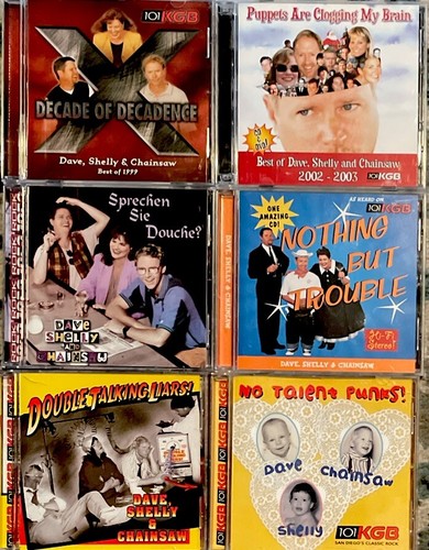 DAVE, SHELLY & CHAINSAW 6 Titles Lot: San Diego 101 KGB / 105.3 Radio ...