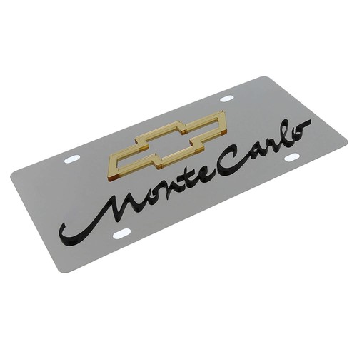 Chevy Monte Carlo Gold Bowtie Dual Logo License Plate (Chrome) | eBay