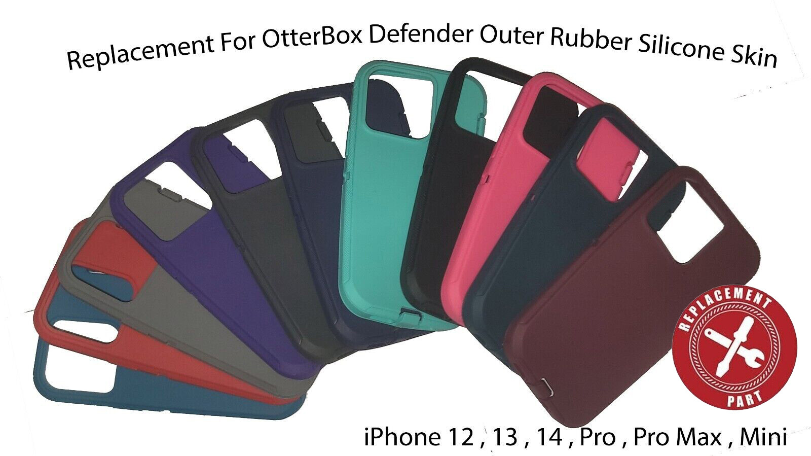 Replacement 4 OtterBox Defender Outer Silicone Skin iPhone 12/13/14/Pro ...