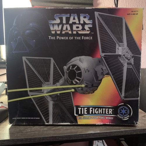 Vintage 1995 Kenner Star Wars Power of the Force POTF Tie Fighter BOX ...