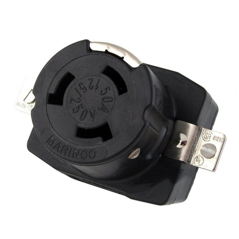 Marinco 6369CR 125/250V 50Amp Wire Dockside Receptacle 93344007101| eBay