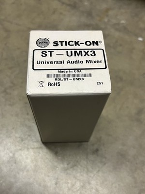 RDL STICK-ON ST-UMX3 Universal Audio Mixer, Switch-Select Line/Mic, NEW ...