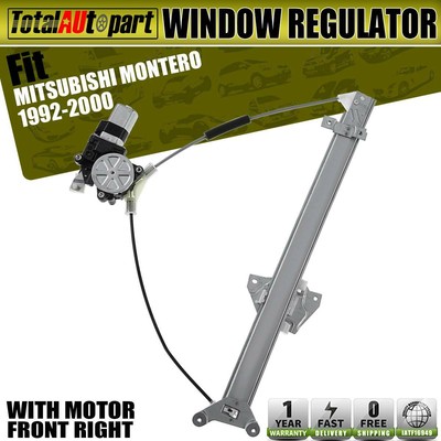 Window Regulator w/ Motor Front Right for Mitsubishi Montero 1992-2002 ...