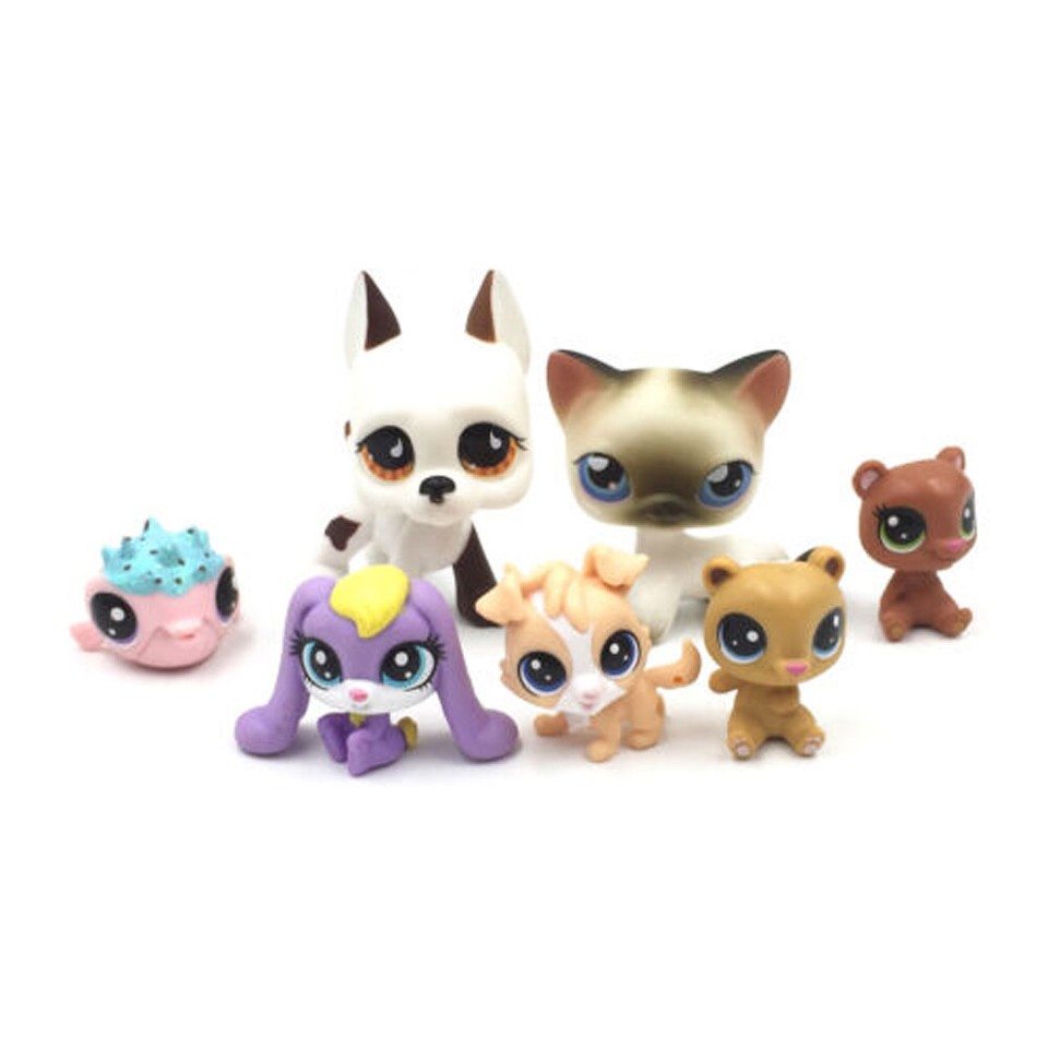 Littlest Pet Shop Lot 7 Random AUTHENTIC LPS (2"Cat Or Dog)+5PCS(1 ...