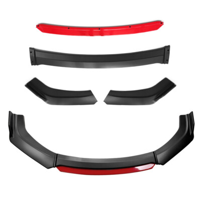 4pcs Universal Front Bumper Lip Spoiler Splitter Protector Under Panel ...