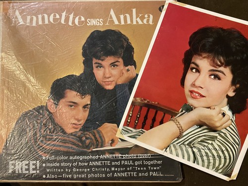 ANNETTE FUNICELLO Annette Sings Anka - 1960 Vista LP w/ Original Baggie ...