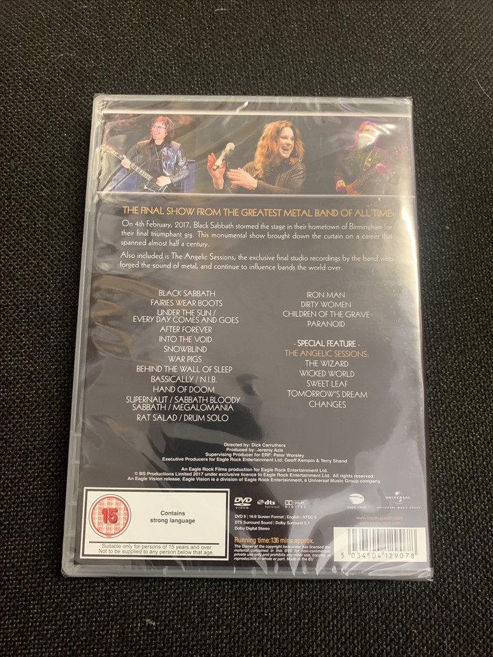 Black Sabbath: The End - Birmingham (DVD, 2017) SEALED. NEW ...