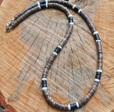 Bohemian Wooden Coconut Shell Necklace Surfer Beach Necklace for Men ...