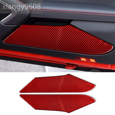 For Porsche 718 Boxster Cayman 2016-22 Red Carbon Door Storage Box ...
