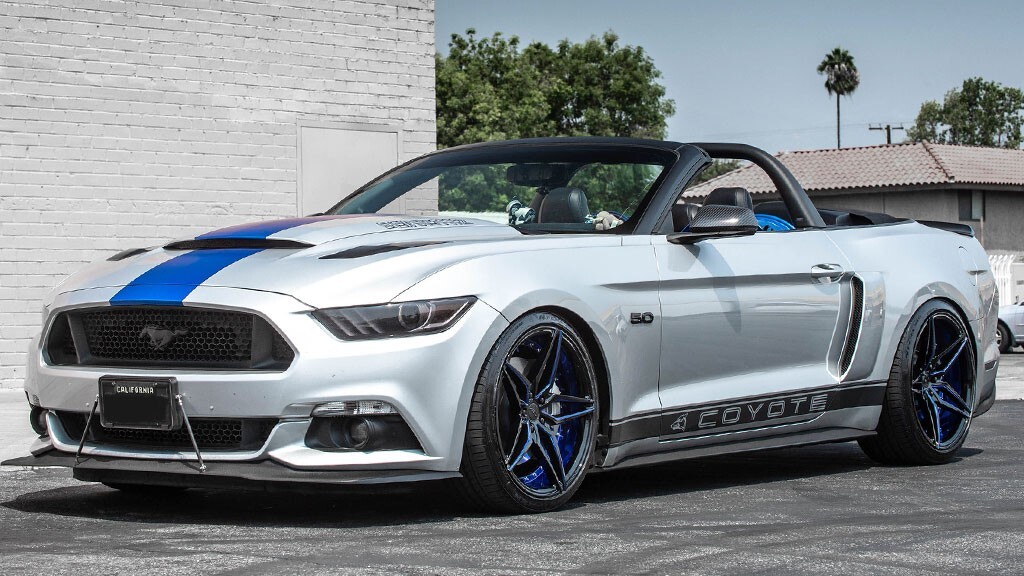 20" STAGGERED AC WHEELS AC01 BLACK/CANDY BLUE ACCENTS EXTREME CONCAVE ...