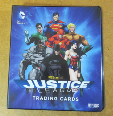 Justice League Trading card BINDER - Batman Superman Wonder Woman Flash ...